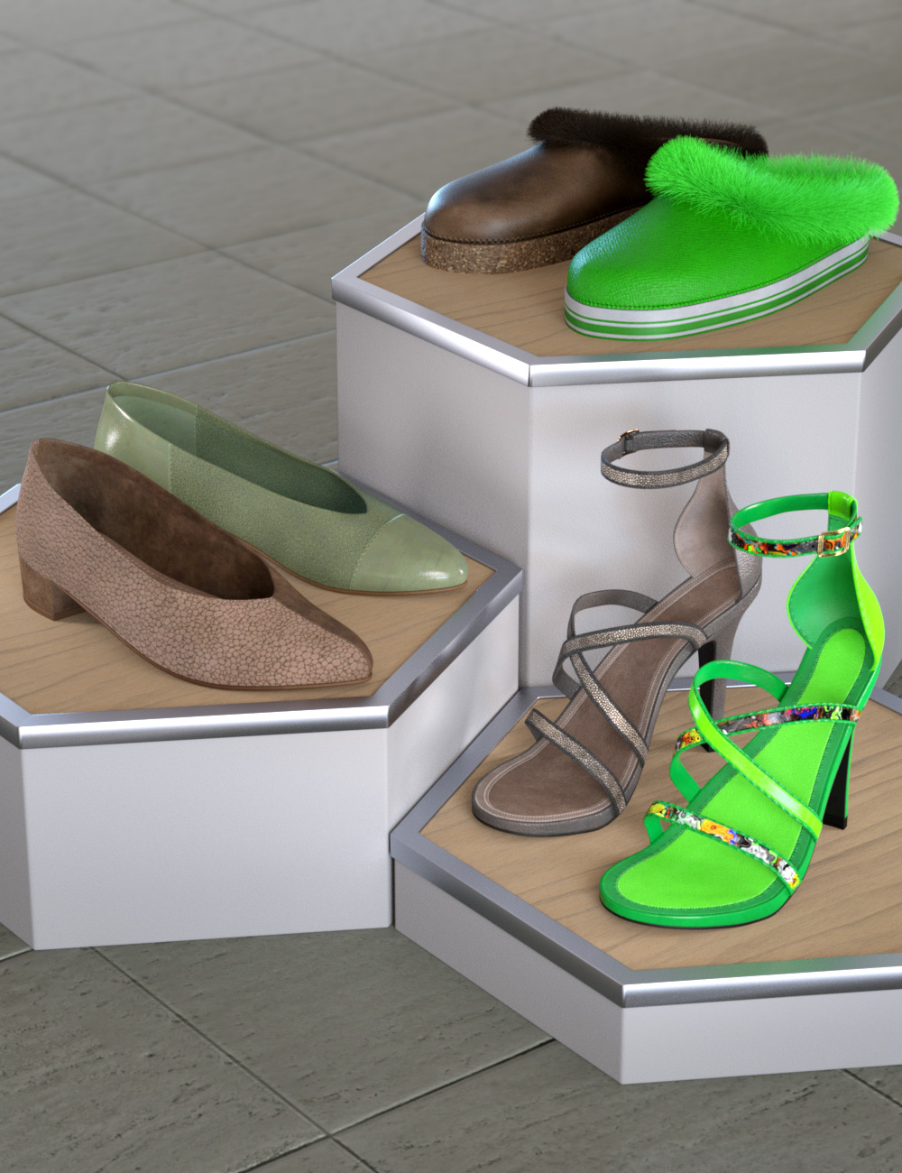 Round The Clock Shoes Addon | Daz 3D