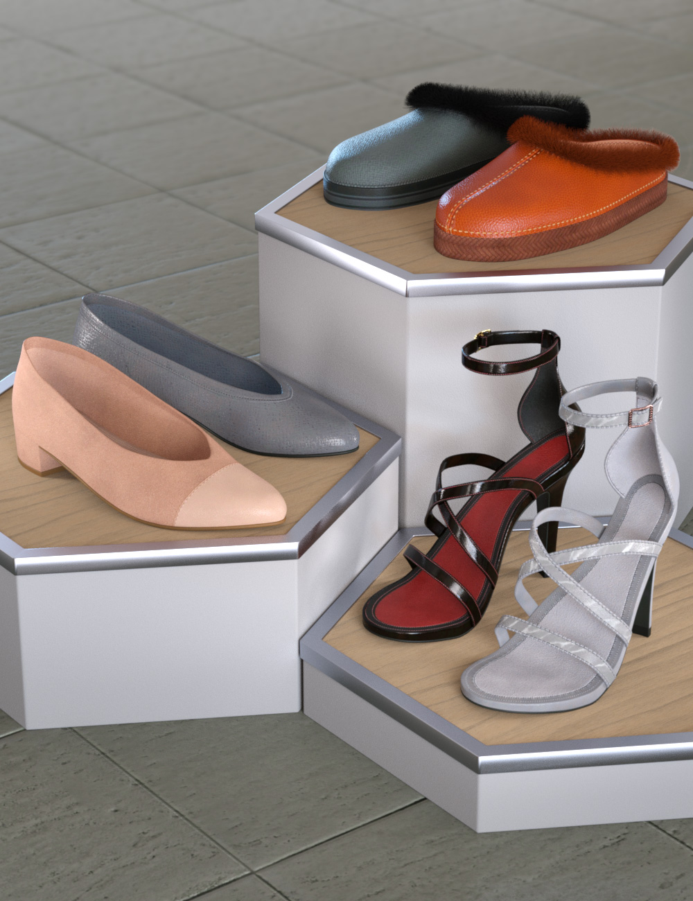 Round The Clock Shoes Addon | Daz 3D