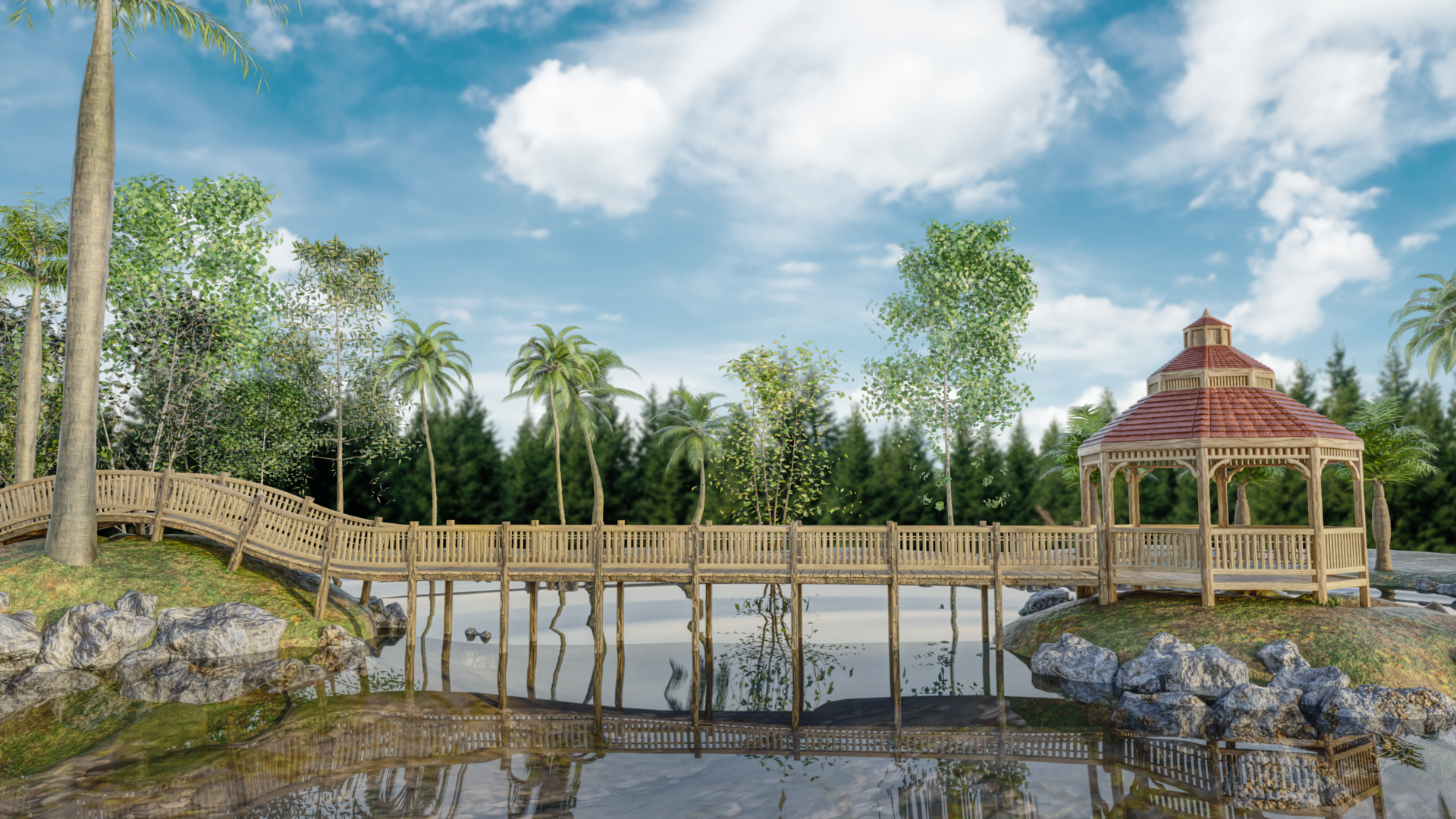 Gazebo Lake | Daz 3D