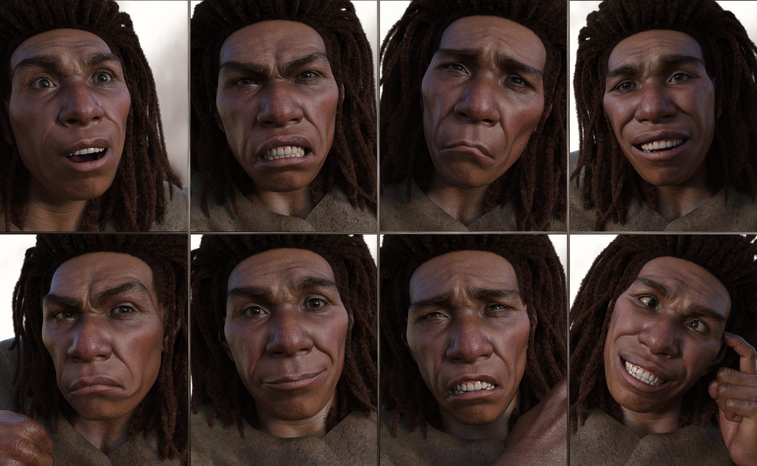 JW Wild Past Expressions for Neanderthal 9 | Daz 3D