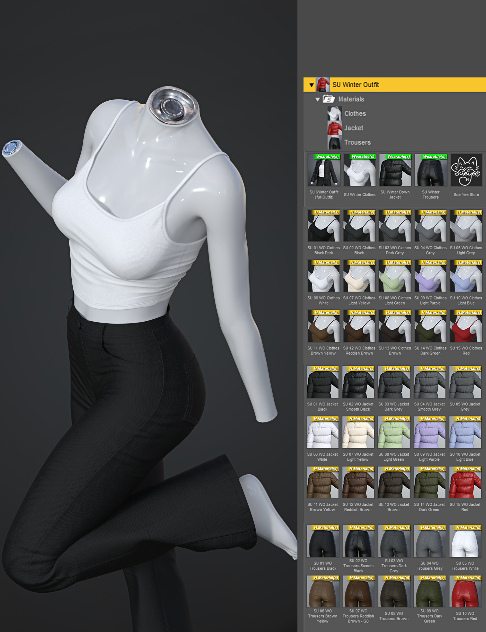 SU Winter Outfit for Genesis 9, 8.1, and 8 Female | Daz 3D