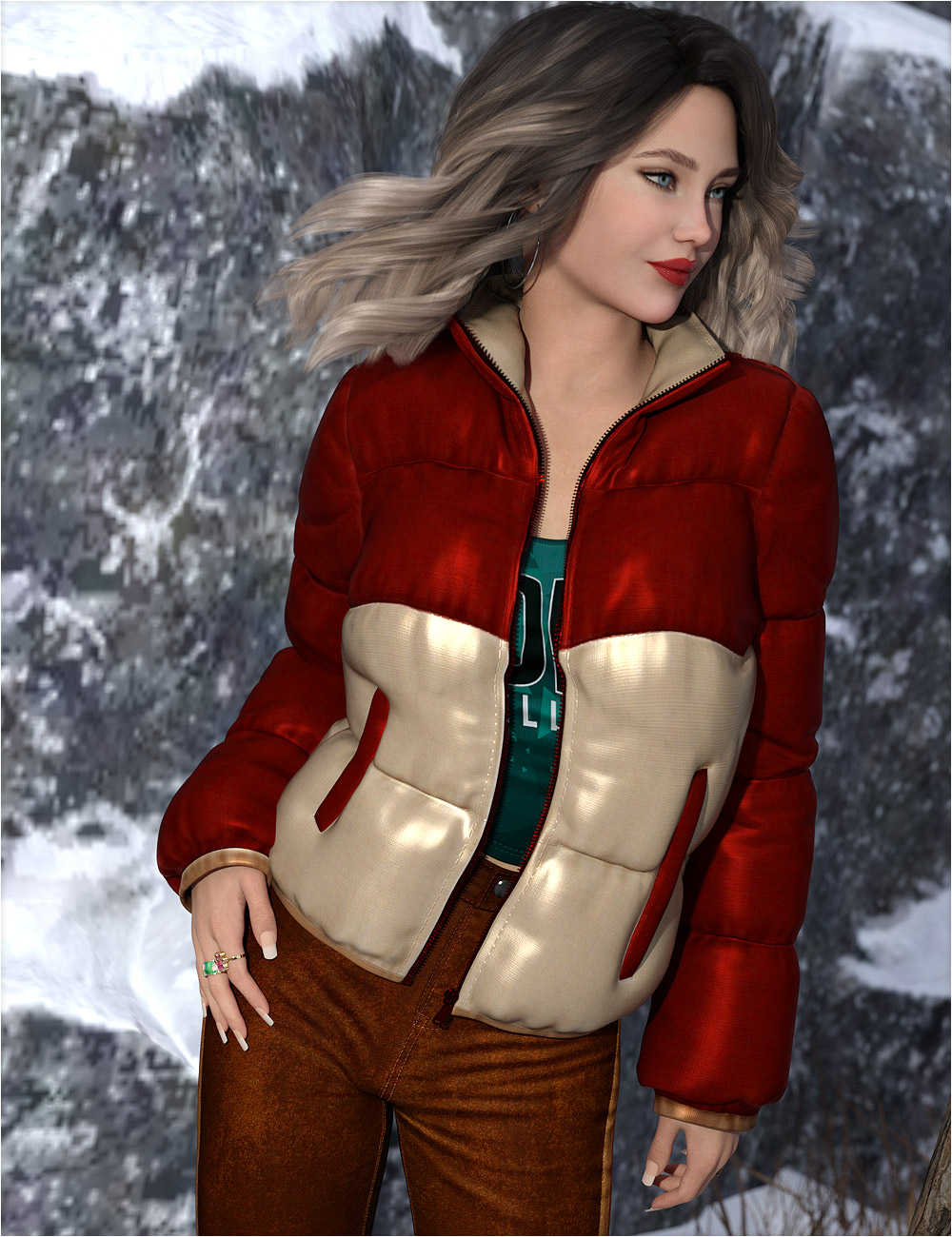 Freezing Textures for dForce SU Winter Outfit | Daz 3D