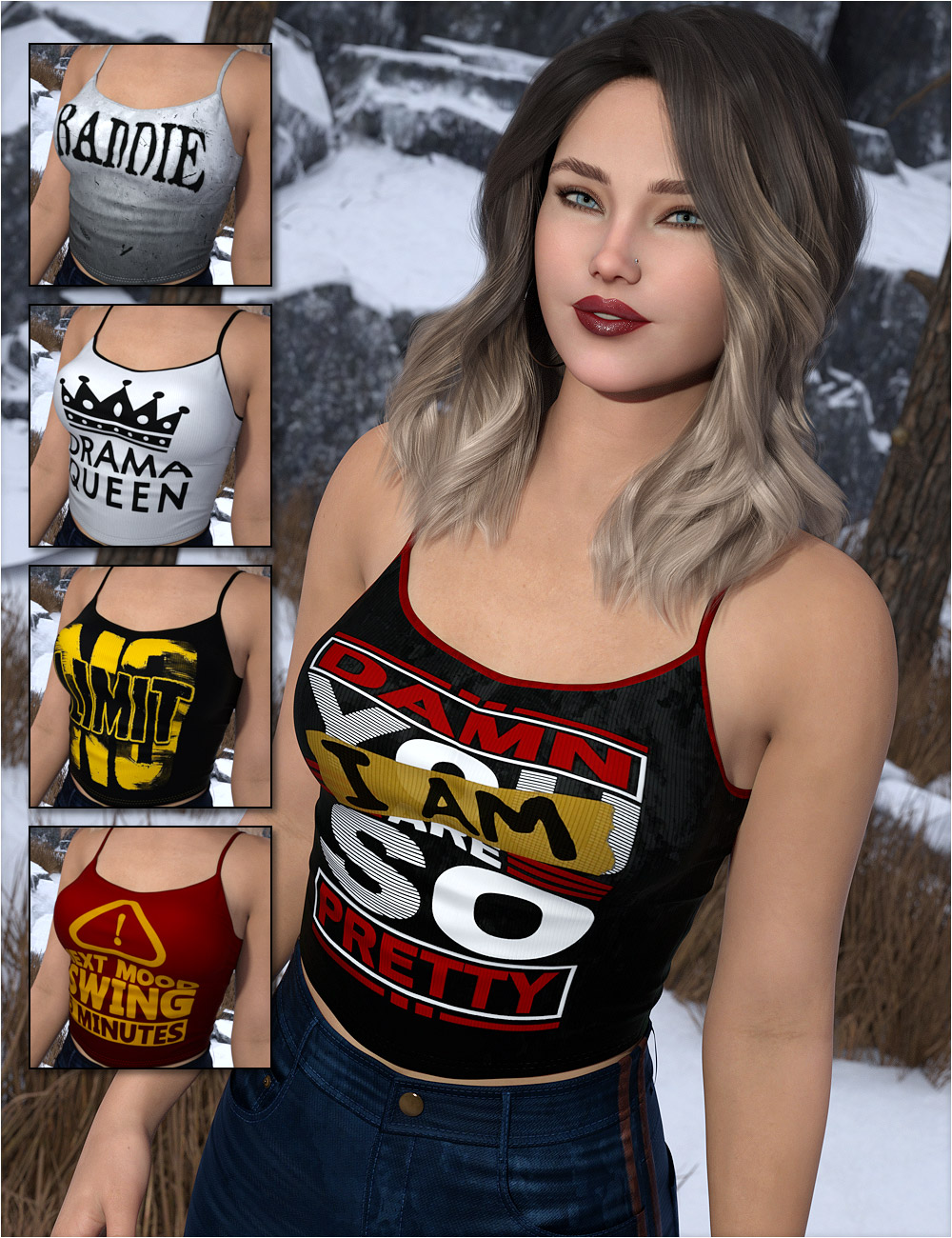 Freezing Textures for dForce SU Winter Outfit | Daz 3D