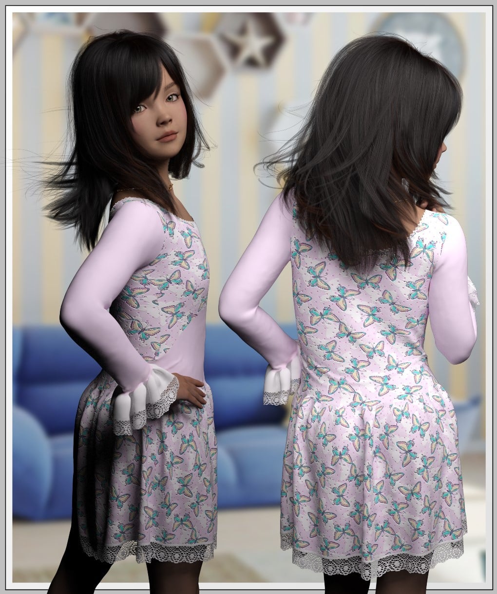 Melody & Dress G8F | Daz 3D