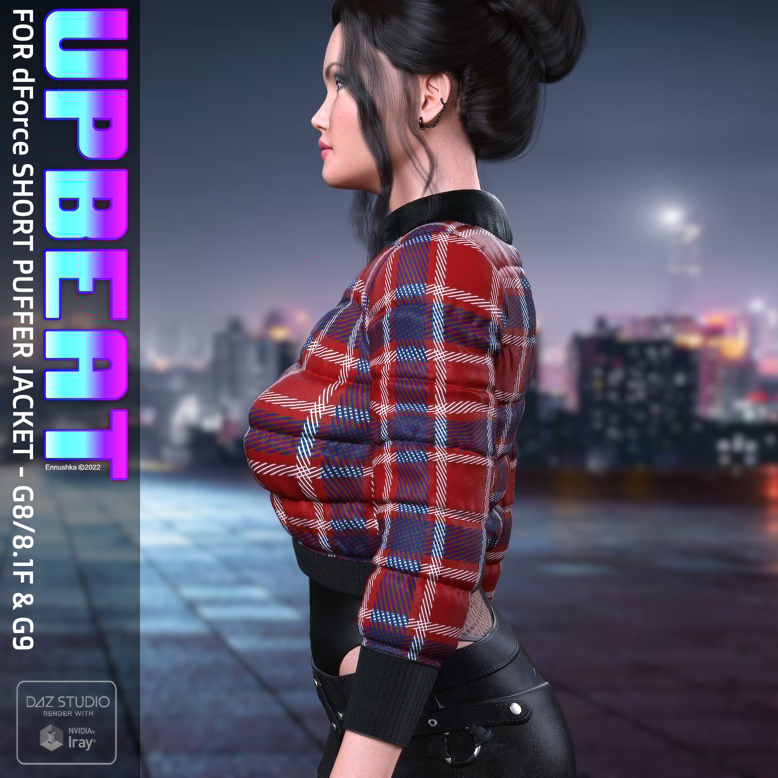 Upbeat Textures for dForce Short Puffer Jacket | Daz 3D