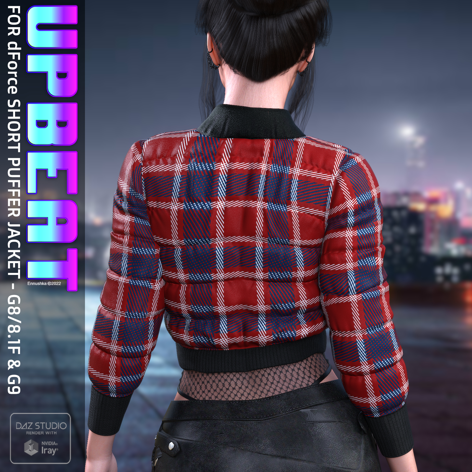 Upbeat Textures for dForce Short Puffer Jacket | Daz 3D