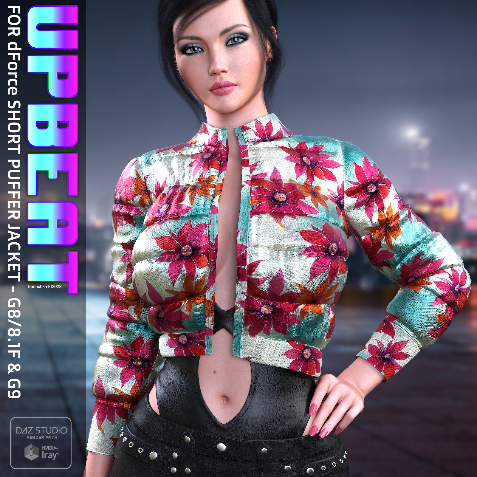 Upbeat Textures for dForce Short Puffer Jacket | Daz 3D