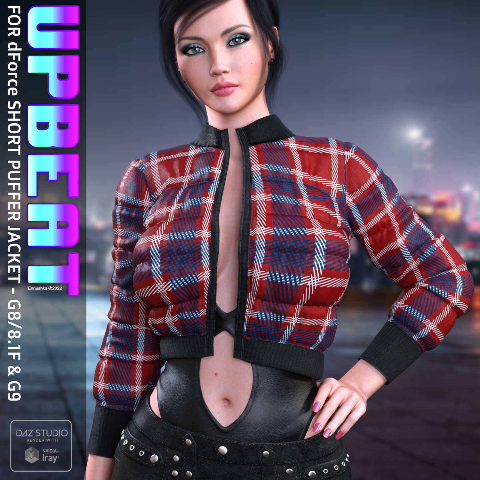 Upbeat Textures for dForce Short Puffer Jacket | Daz 3D