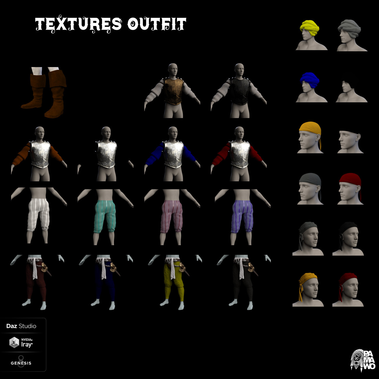 Pirates, All Aboard! Textures for DS | Daz 3D