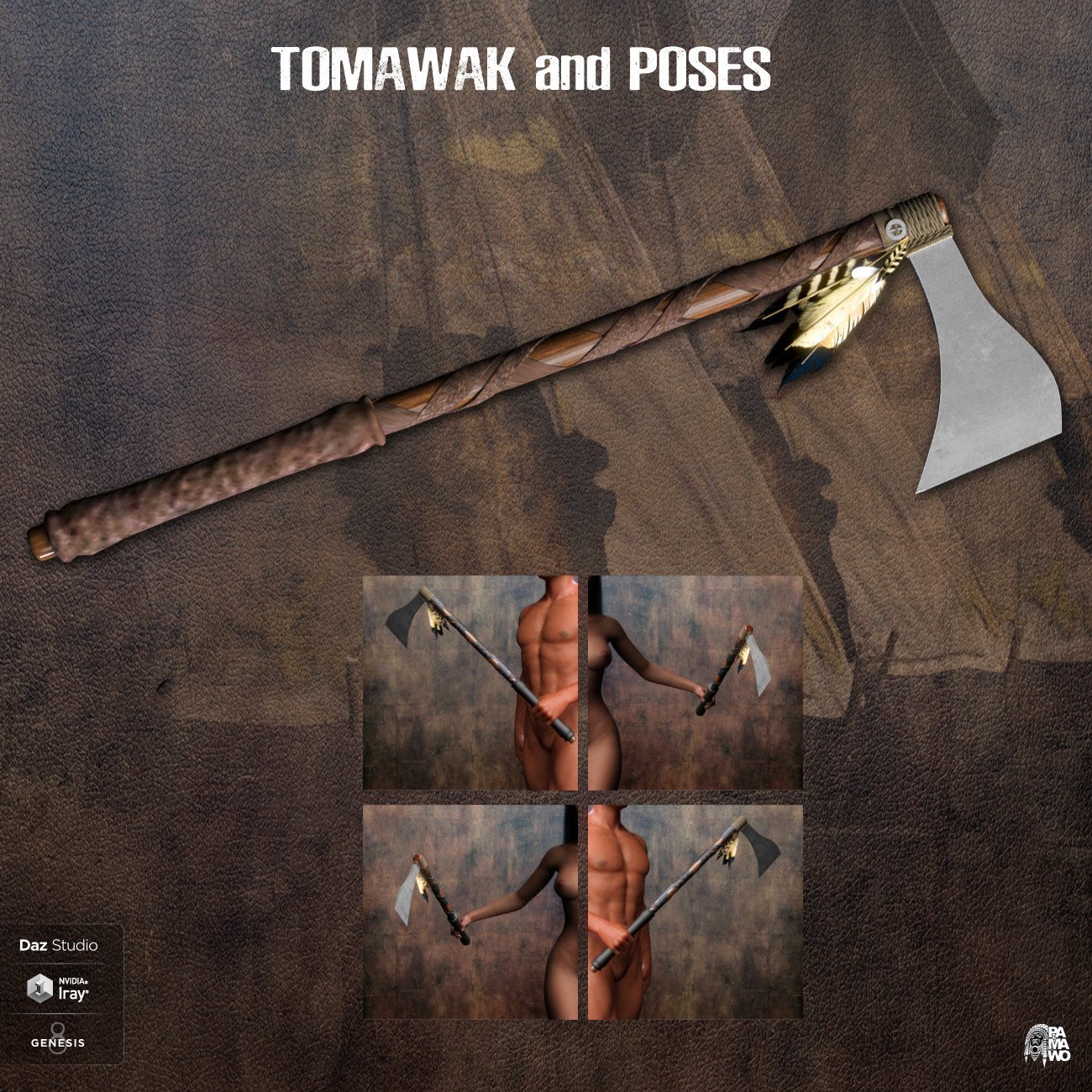 Native American Warrior Props for DS | Daz 3D