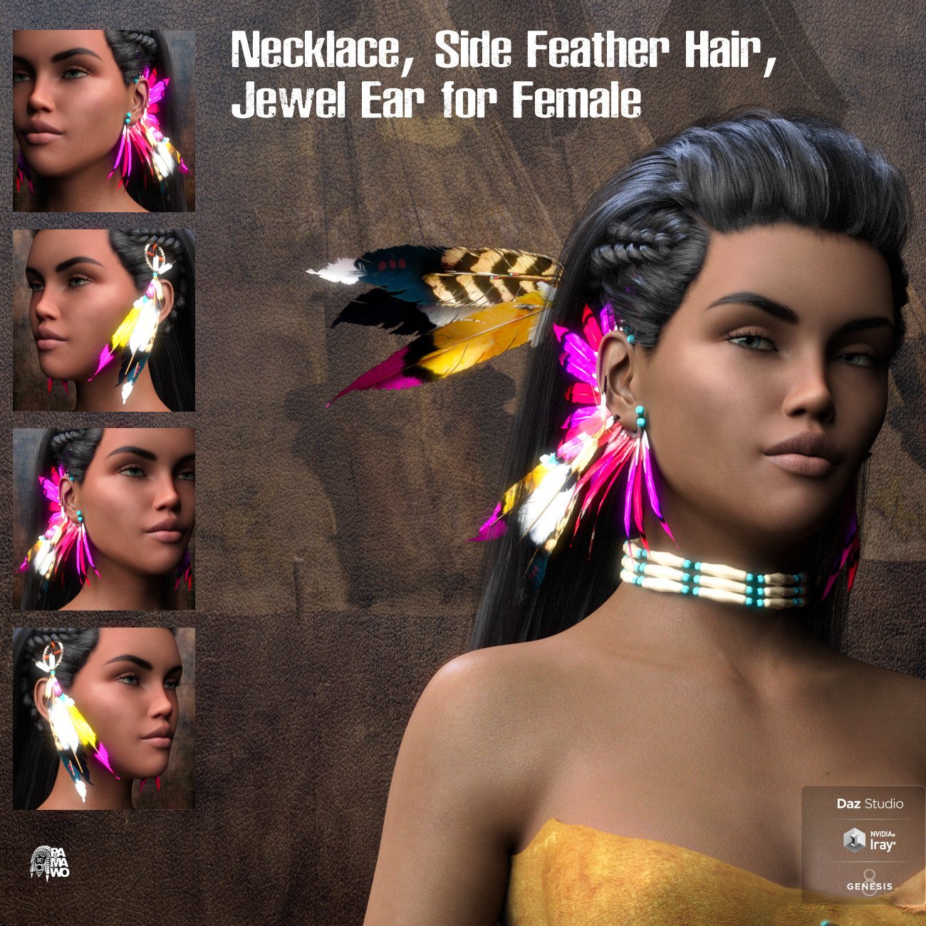 Native American Warrior Props for DS | Daz 3D