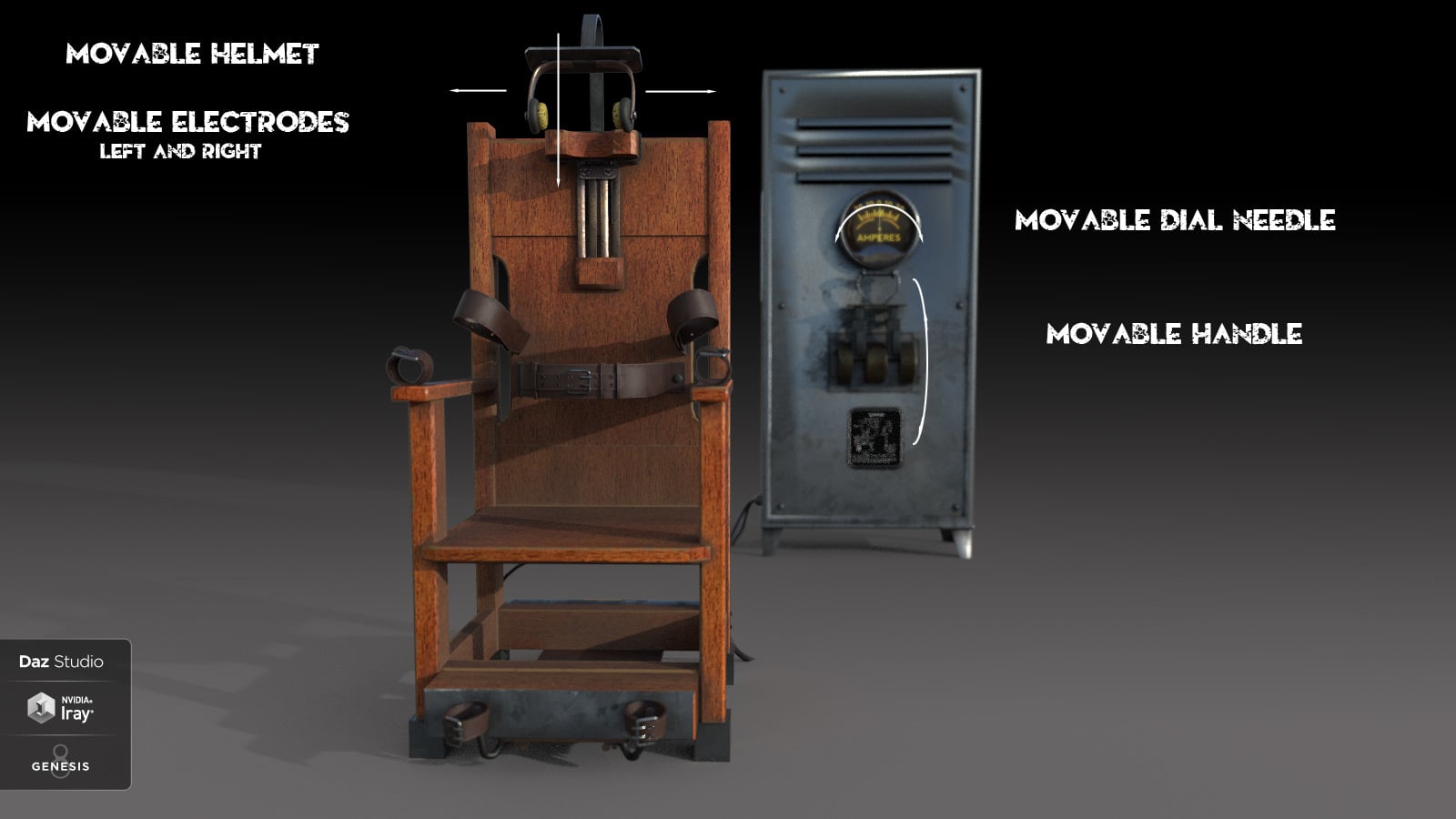 Electric Chair For DS | Daz 3D
