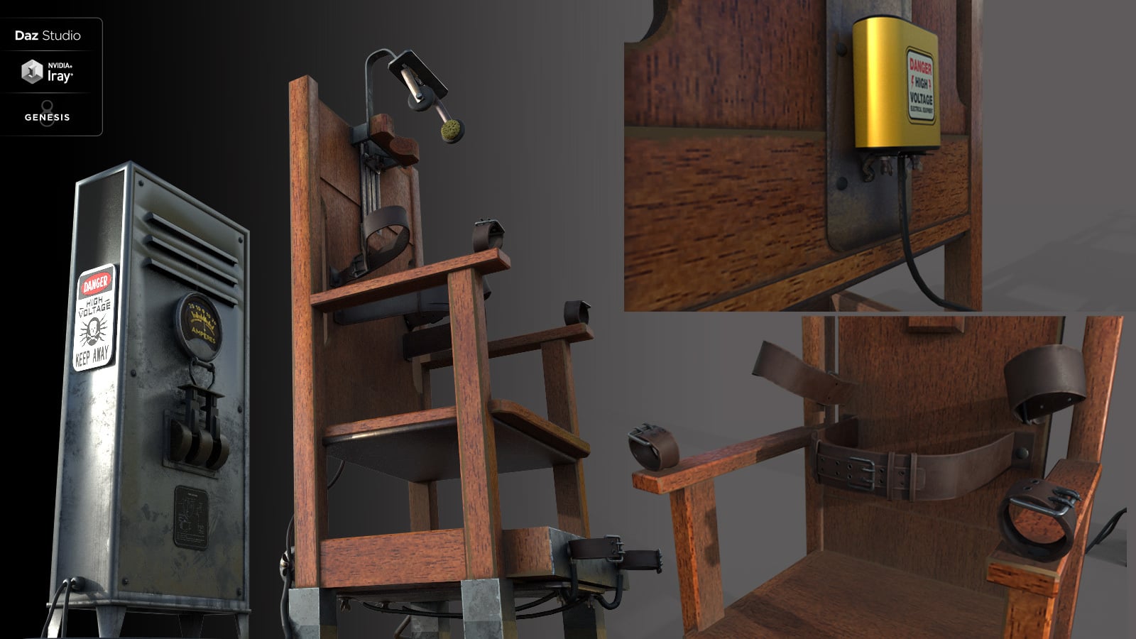 Electric Chair For DS | Daz 3D
