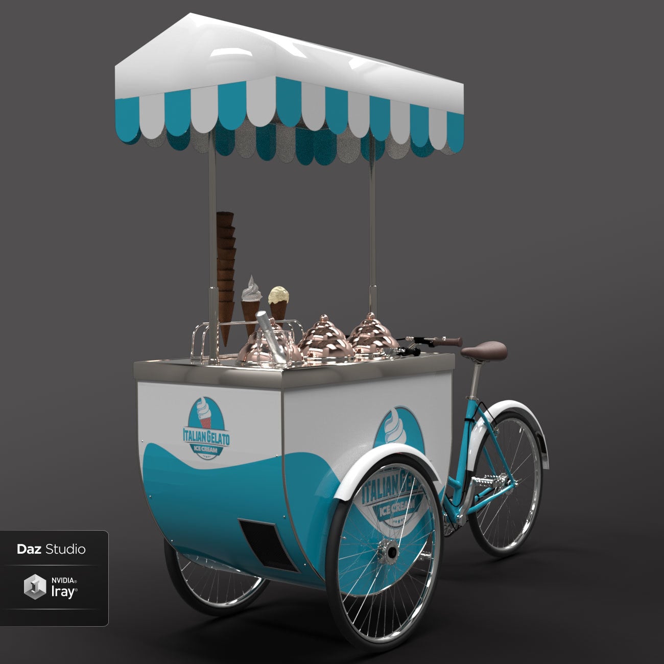 Gelato Cart For DS | Daz 3D