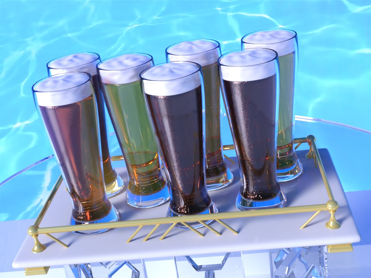 Drinks and Tray Vol. 1 | Daz 3D