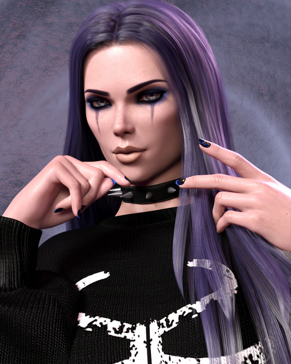 Gothic MakeUp Geoshells for Genesis 8 and 8.1 Female | Daz 3D
