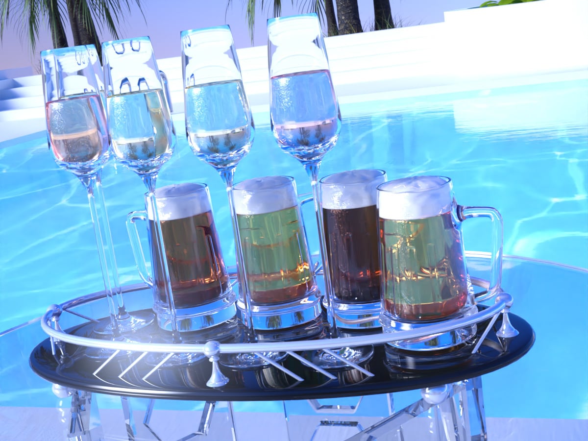 Drinks and Tray Vol. 2 | Daz 3D