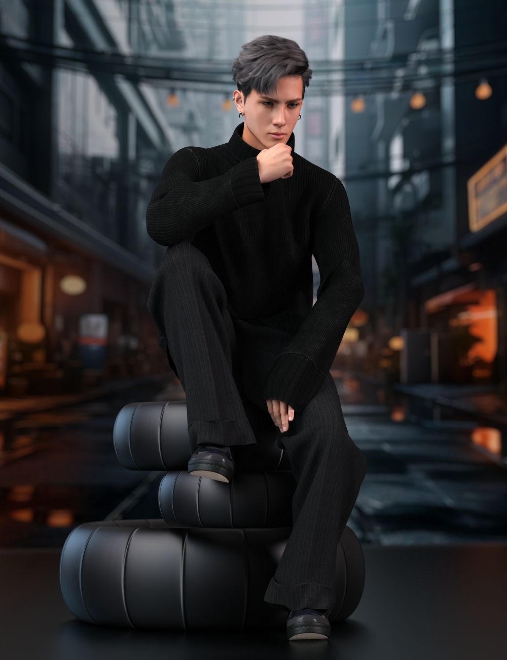 dForce Minimalist Unisex Outfit for Genesis 9 | Daz 3D