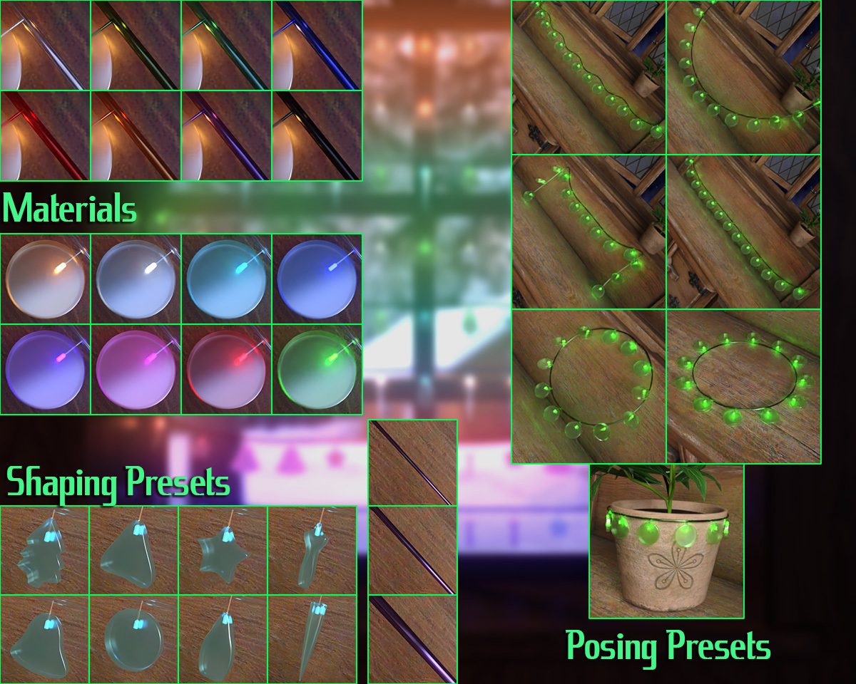 Morphing Christmas Light Decorations | Daz 3D