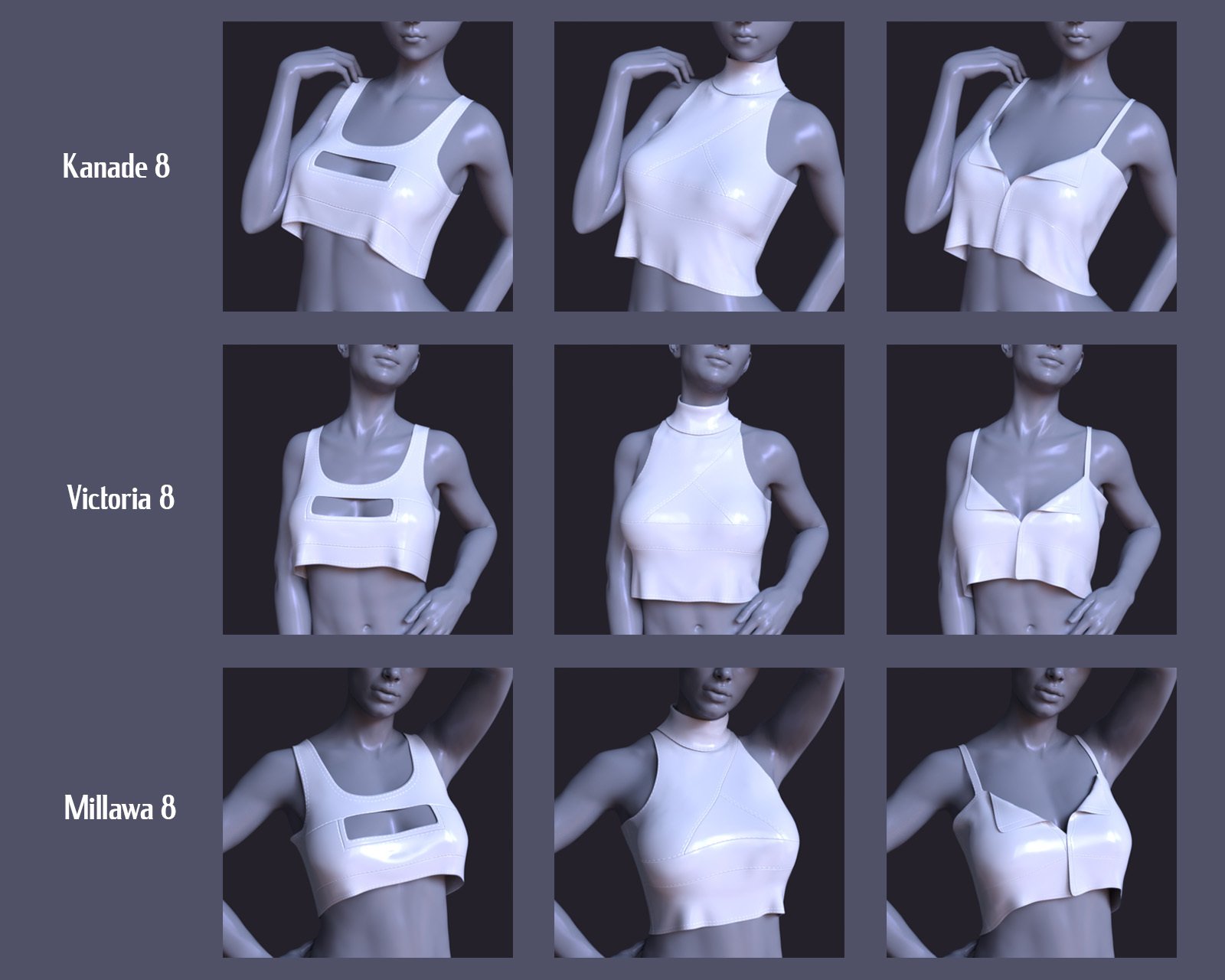 Dforce Crop Top Collection For Genesis 8 Female Daz 3d