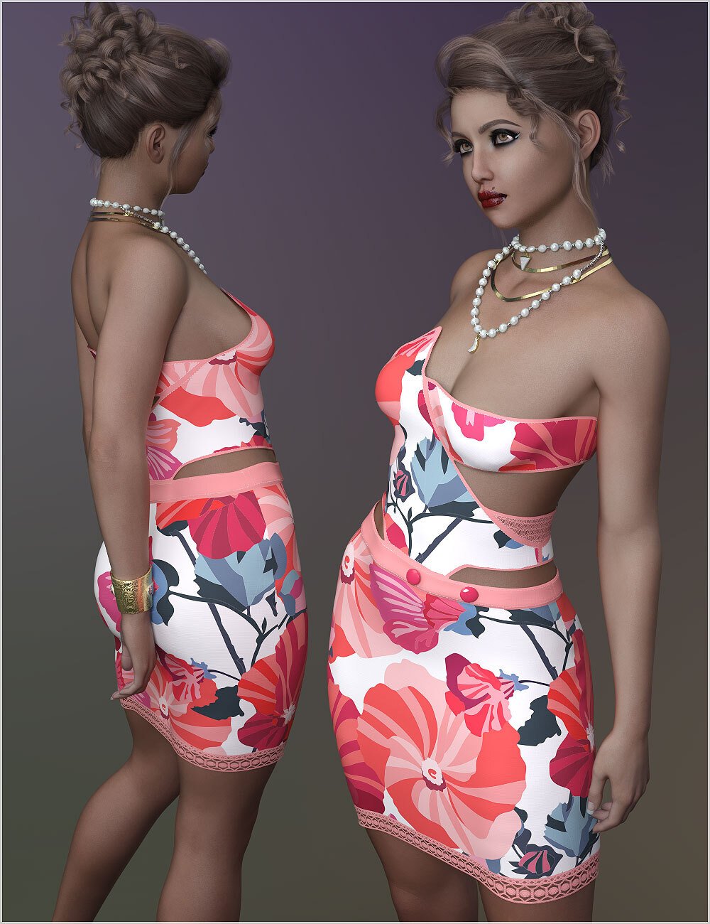 Styles For dForce Ellie Dress | Daz 3D