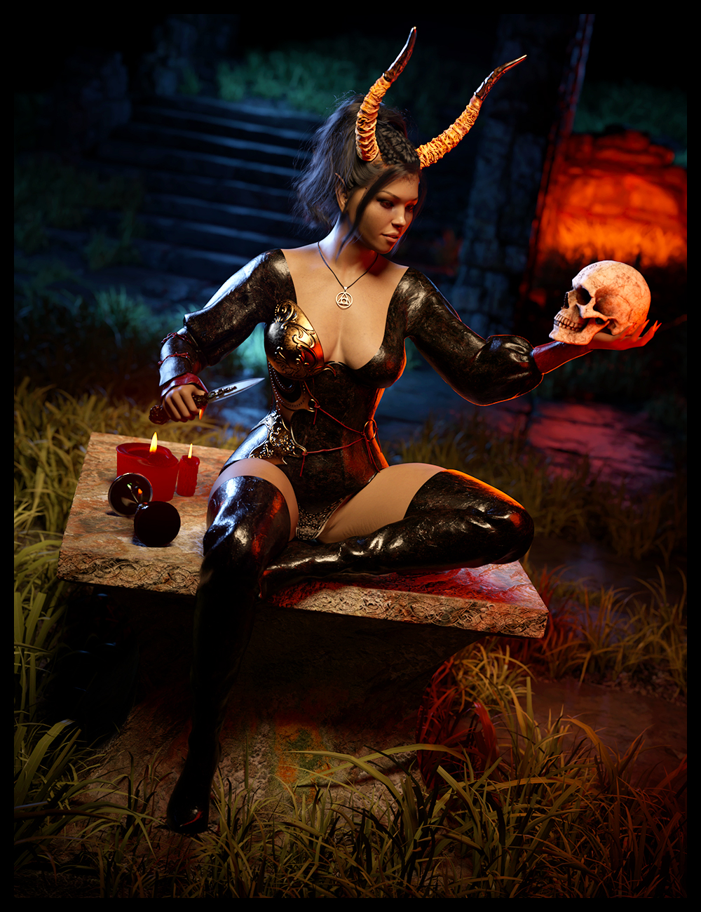 ND Daemonia Props : The Rituals for Genesis 9 | Daz 3D