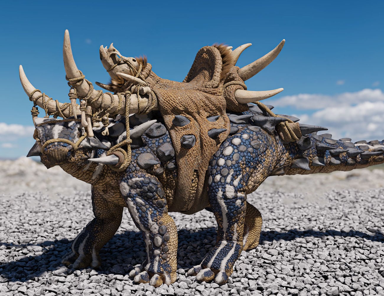 Raider Tusk Saddle for HH Ankylosaurus | Daz 3D