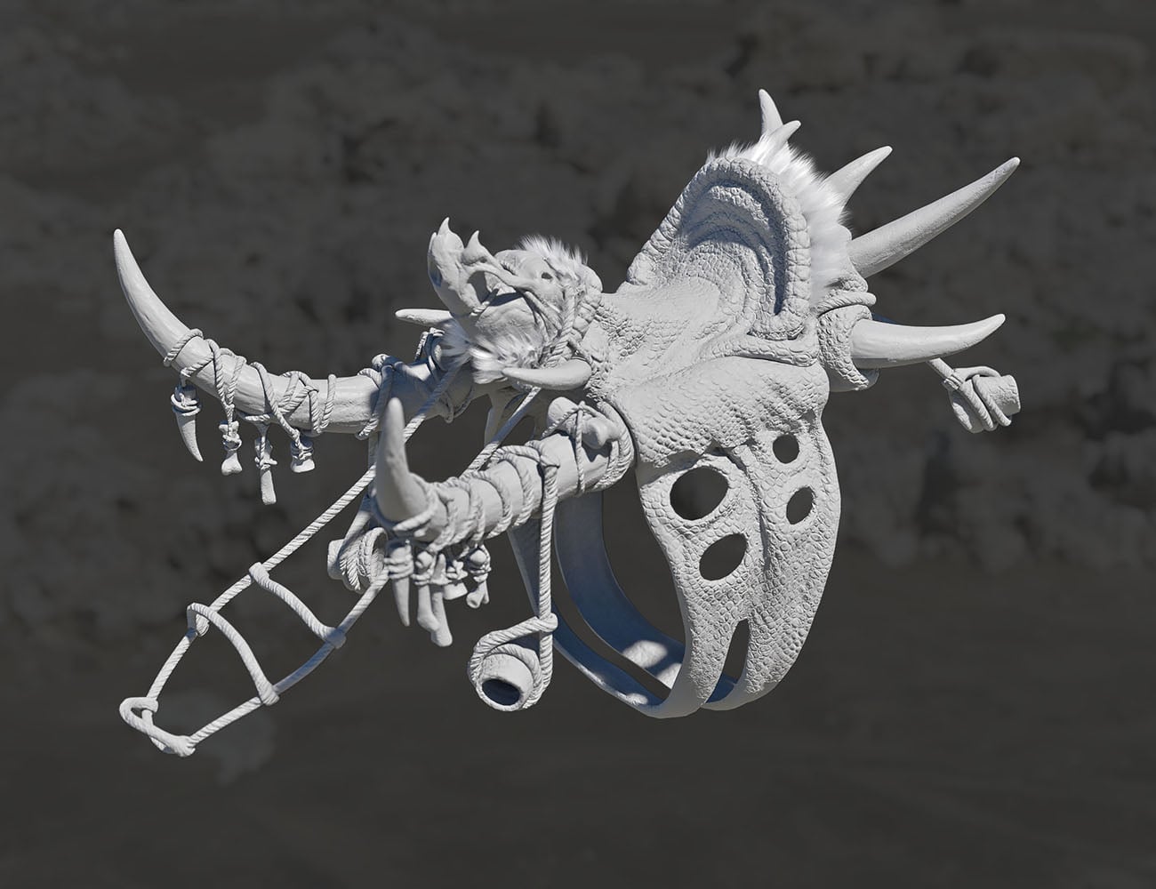 Raider Tusk Saddle for HH Ankylosaurus | Daz 3D