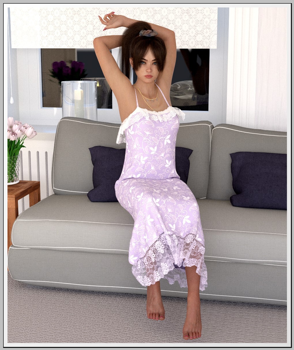 dforce-Goodnight Moon Nightgown G8F | Daz 3D
