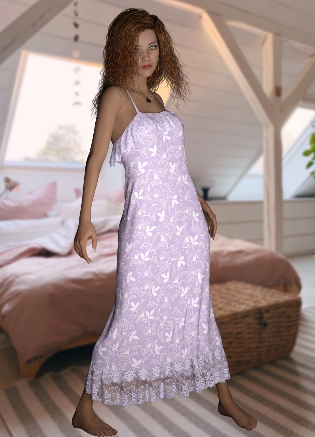 dforce-Goodnight Moon Nightgown G8F | Daz 3D