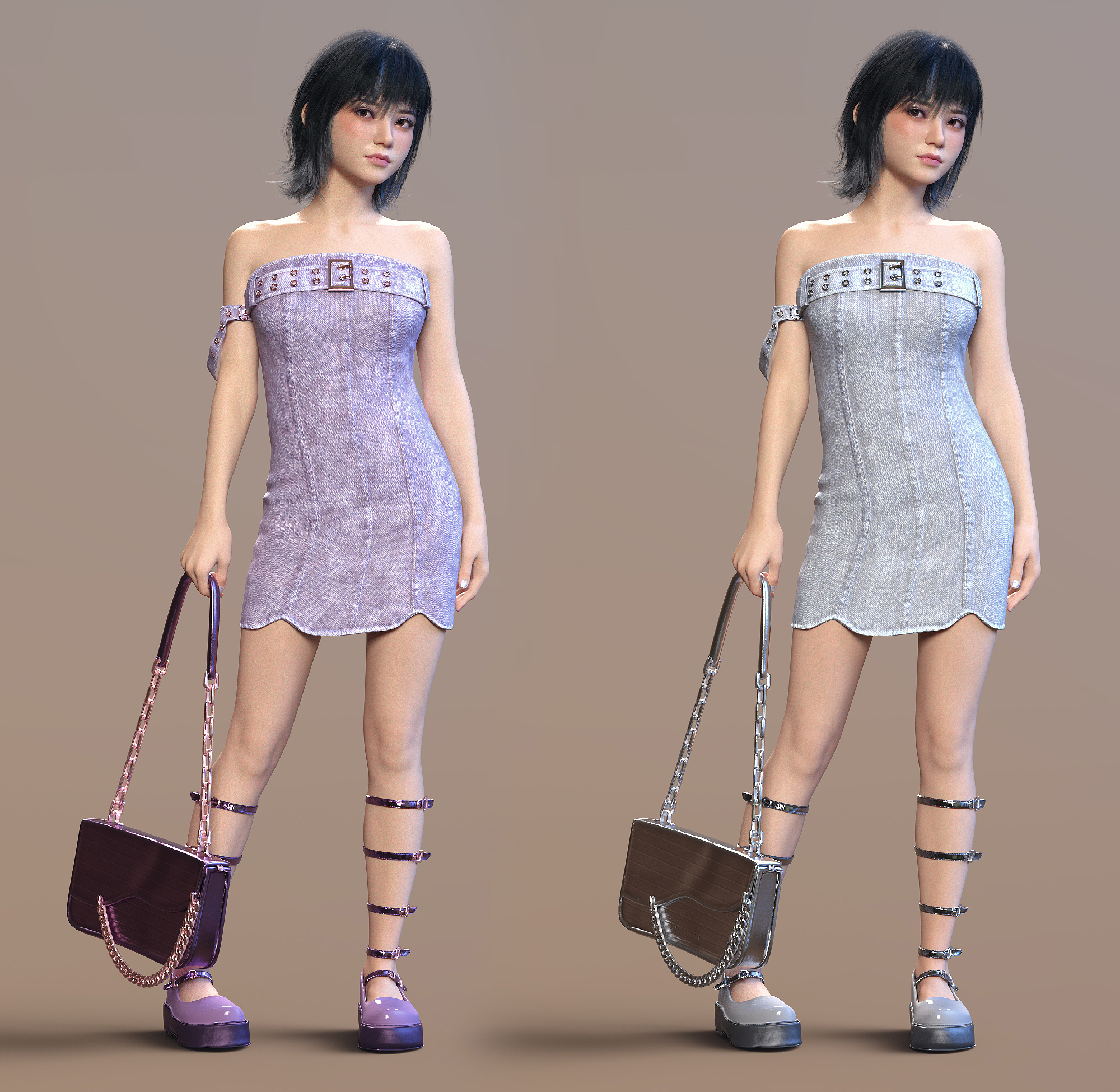 Tokyo Fashion Outfit 2000s for Genesis 9 | Daz 3D