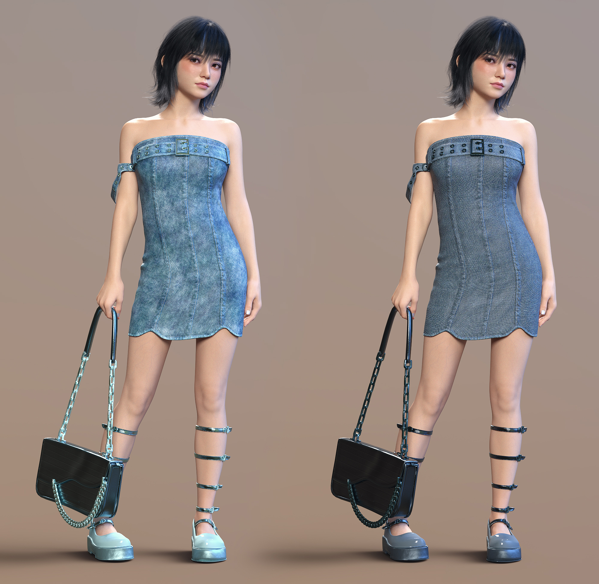 Tokyo Fashion Outfit 2000s for Genesis 9 | Daz 3D