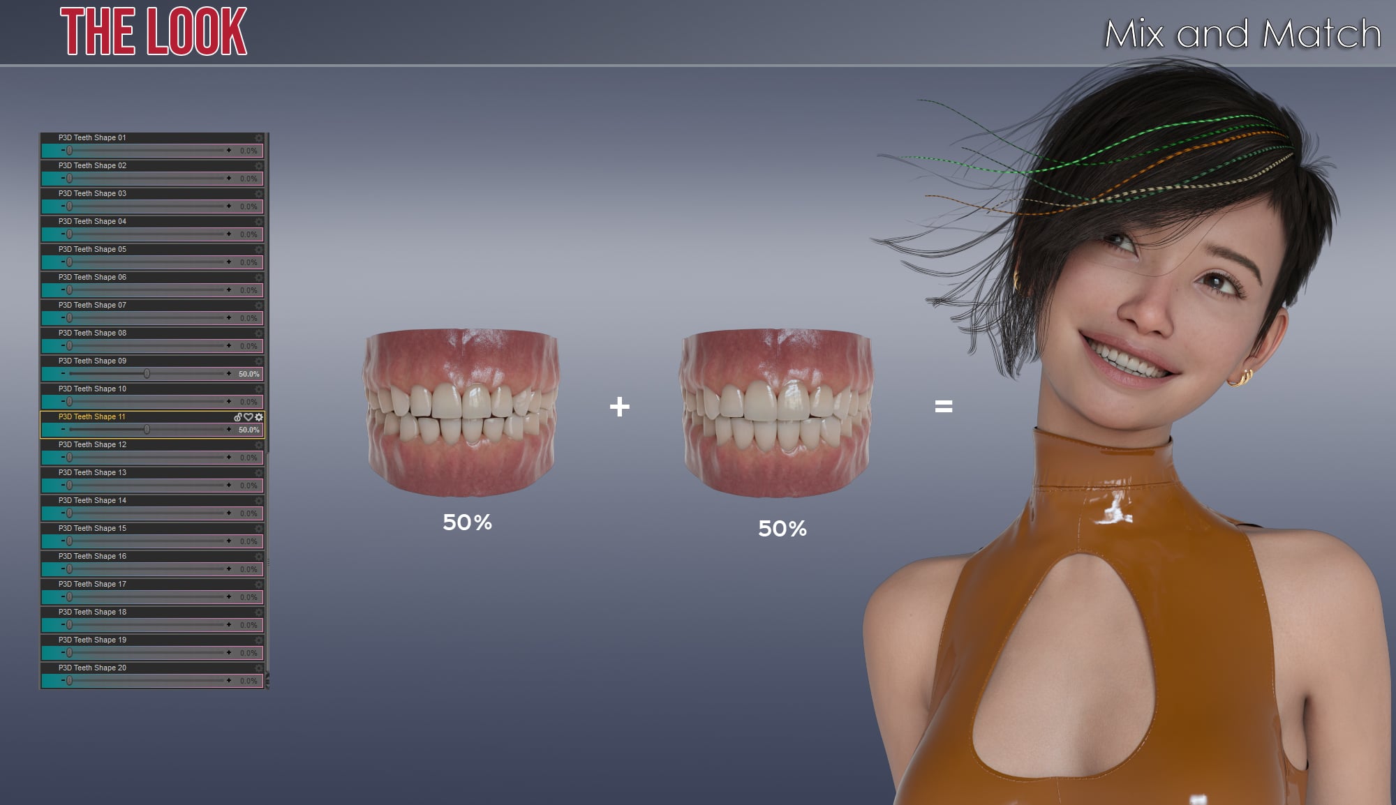 The Look Teeth Morph Resource for Genesis 9 | Daz 3D