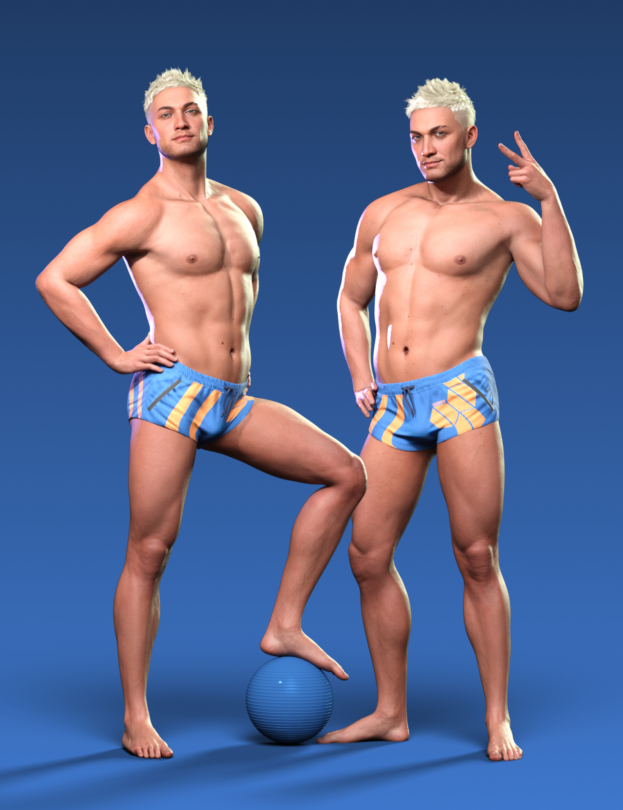 Whatta Man! Poses for Genesis 9 and 8 Male | Daz 3D