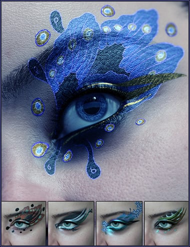 Mariposa Wings Genesis 9 Eye Makeup Builder | Daz 3D