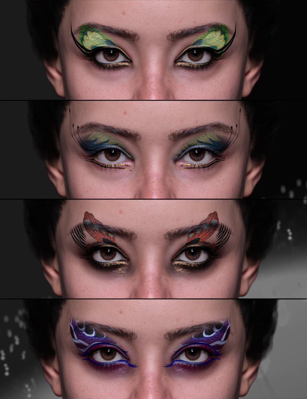 Mariposa Wings Genesis 9 Eye Makeup Builder | Daz 3D