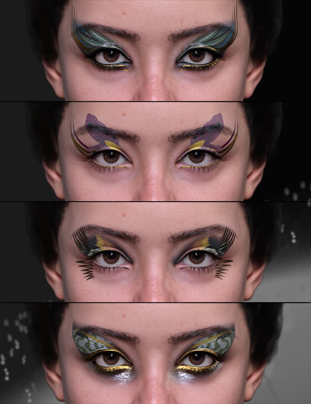 Mariposa Wings Genesis 9 Eye Makeup Builder | Daz 3D