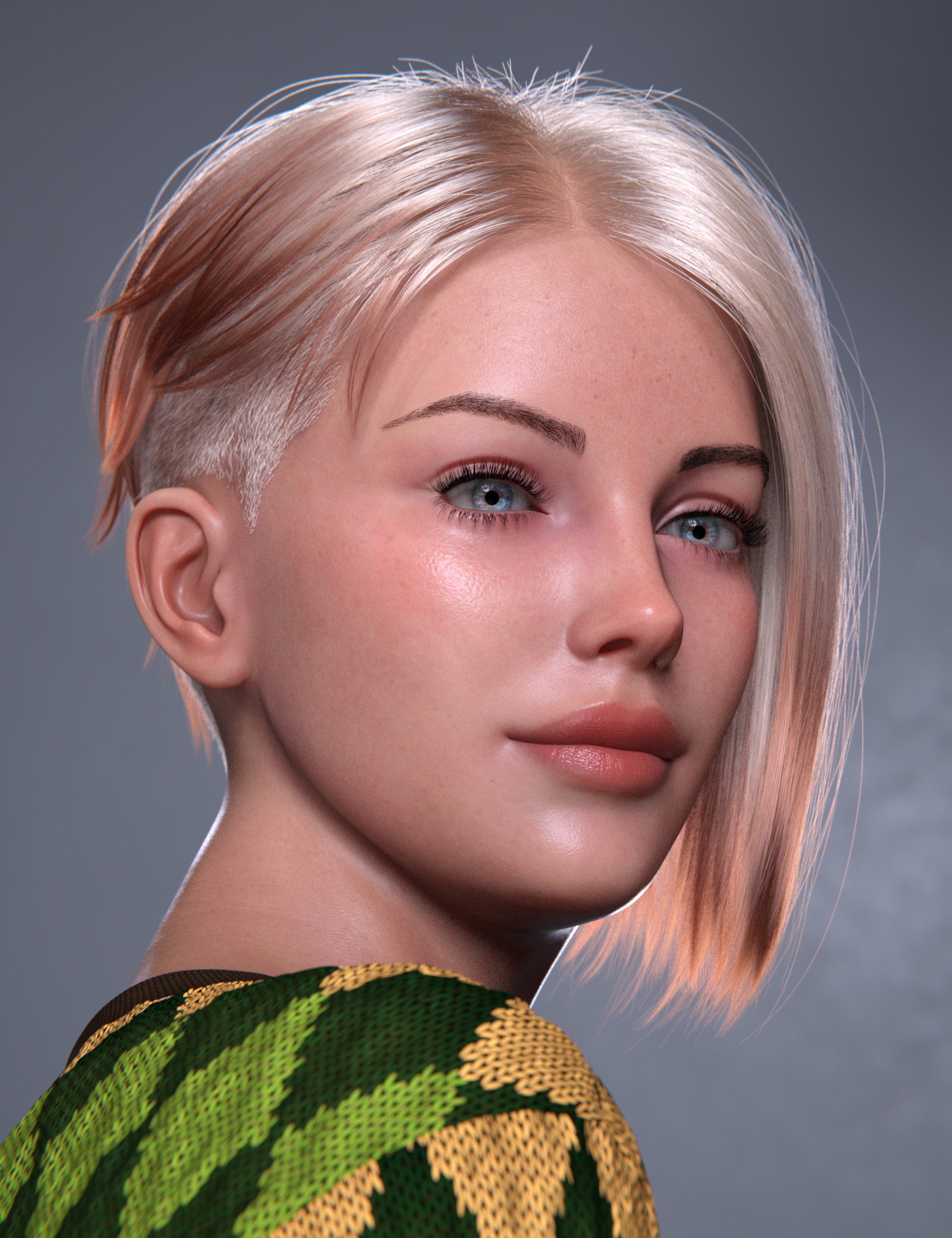 dForce AK Cyber Hair for Genesis 9, 8, and 8.1 Female | Daz 3D
