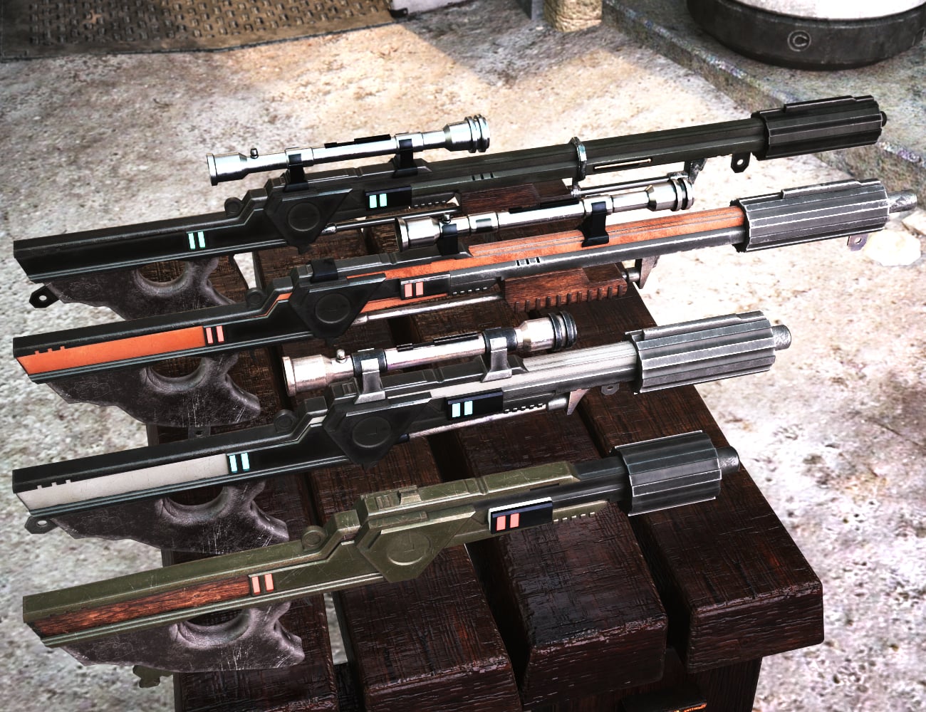 XI Sci-Fi Blasters | Daz 3D