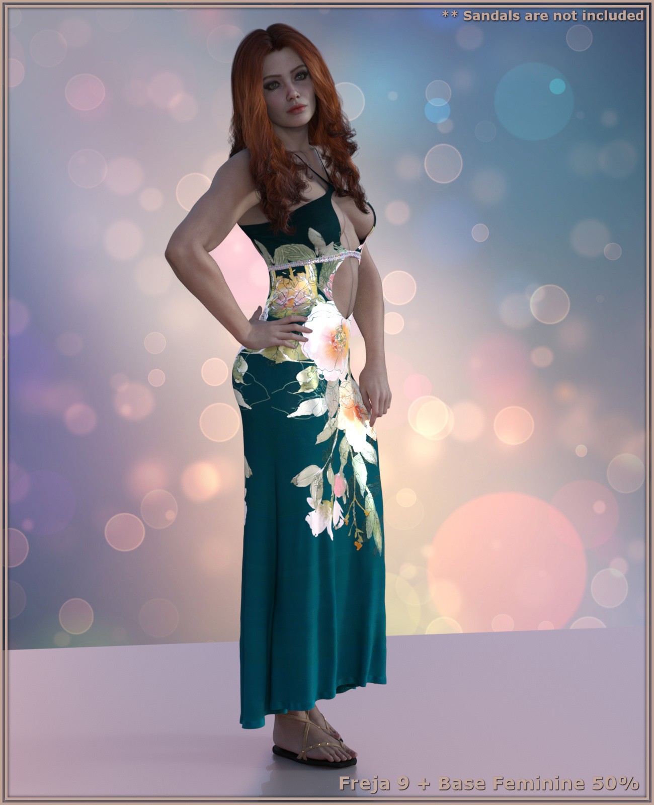 dForce Celine Gown for G9 | Daz 3D