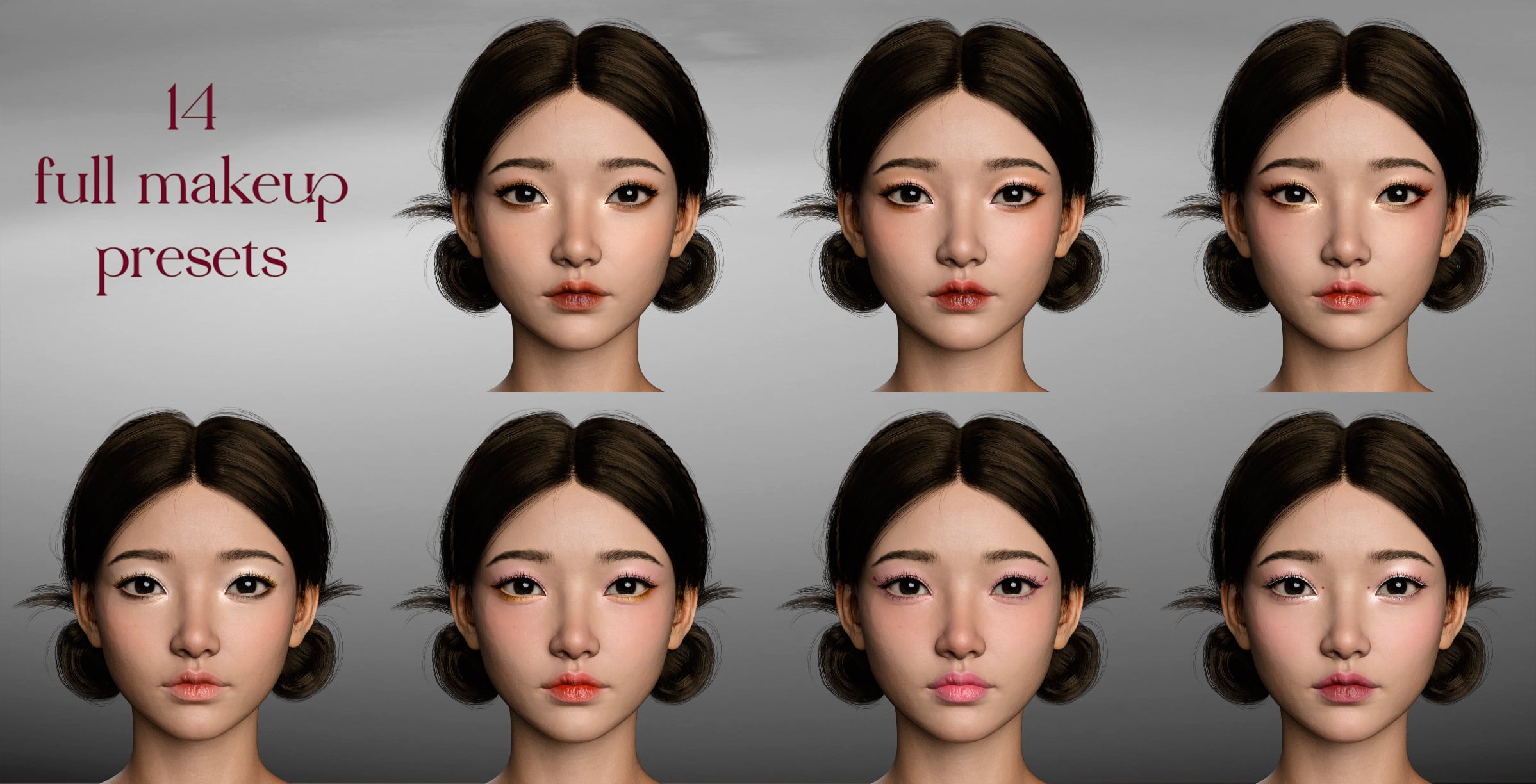 PTF Anime Inspired Makeup for Genesis 9 | Daz 3D