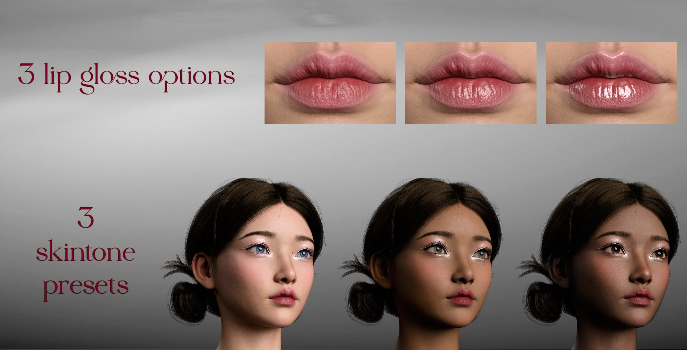 PTF Anime Inspired Makeup for Genesis 9 | Daz 3D