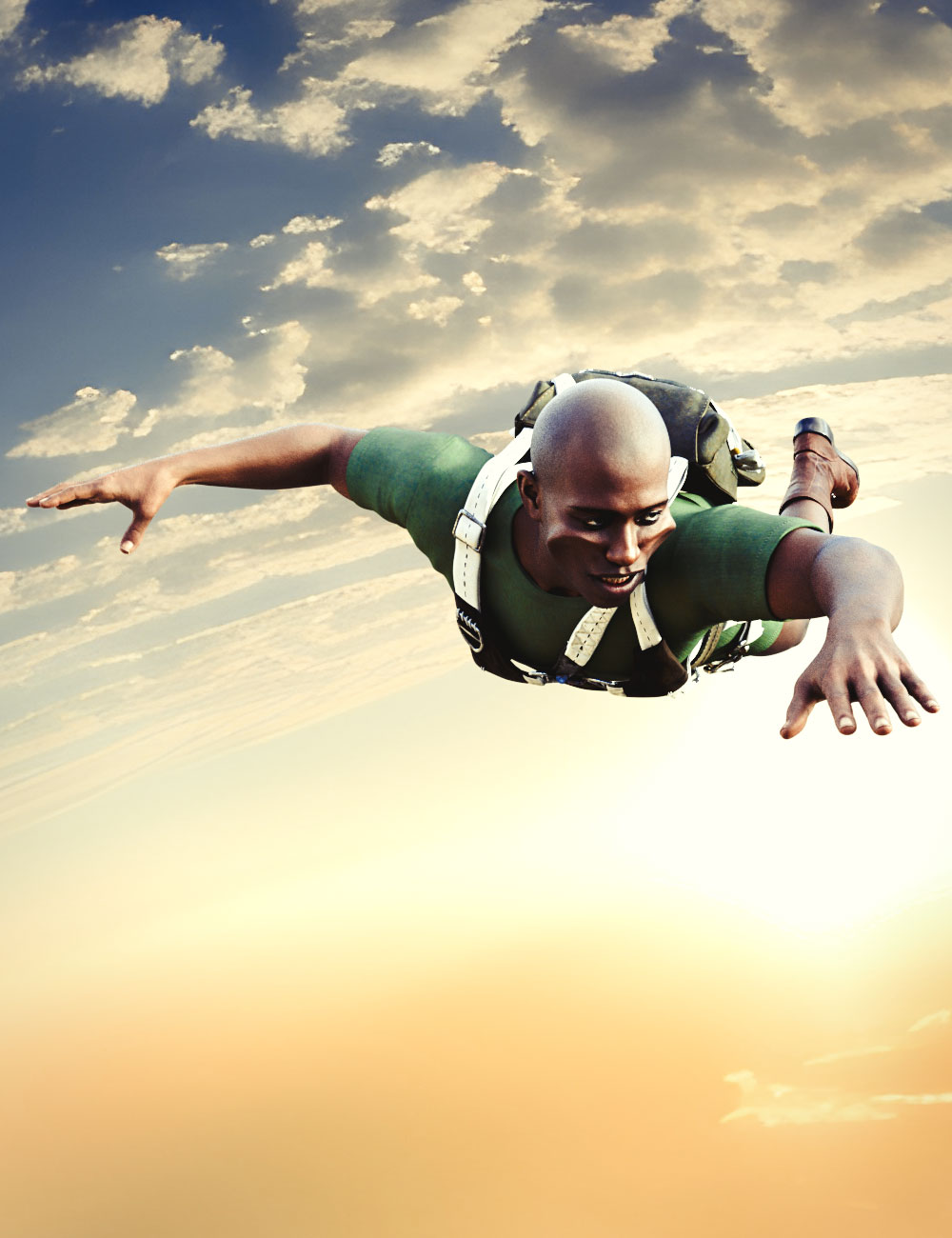 GNBD SkyDive Groups Face Morphs and Poses for Genesis 9 Base | Daz 3D
