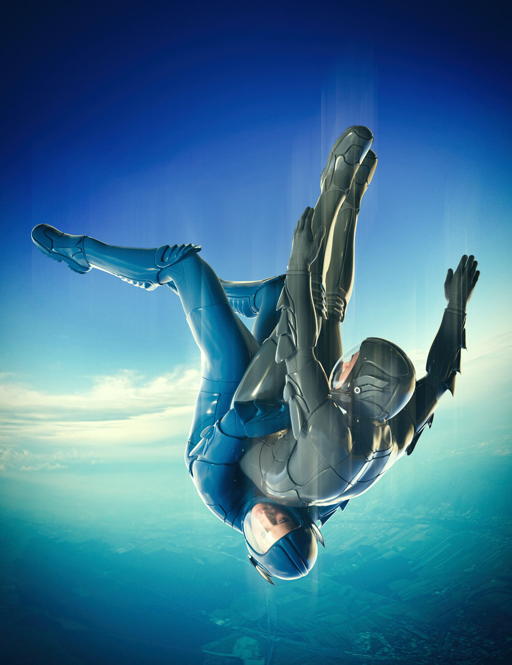 GNBD SkyDive Groups Face Morphs and Poses for Genesis 9 Base | Daz 3D