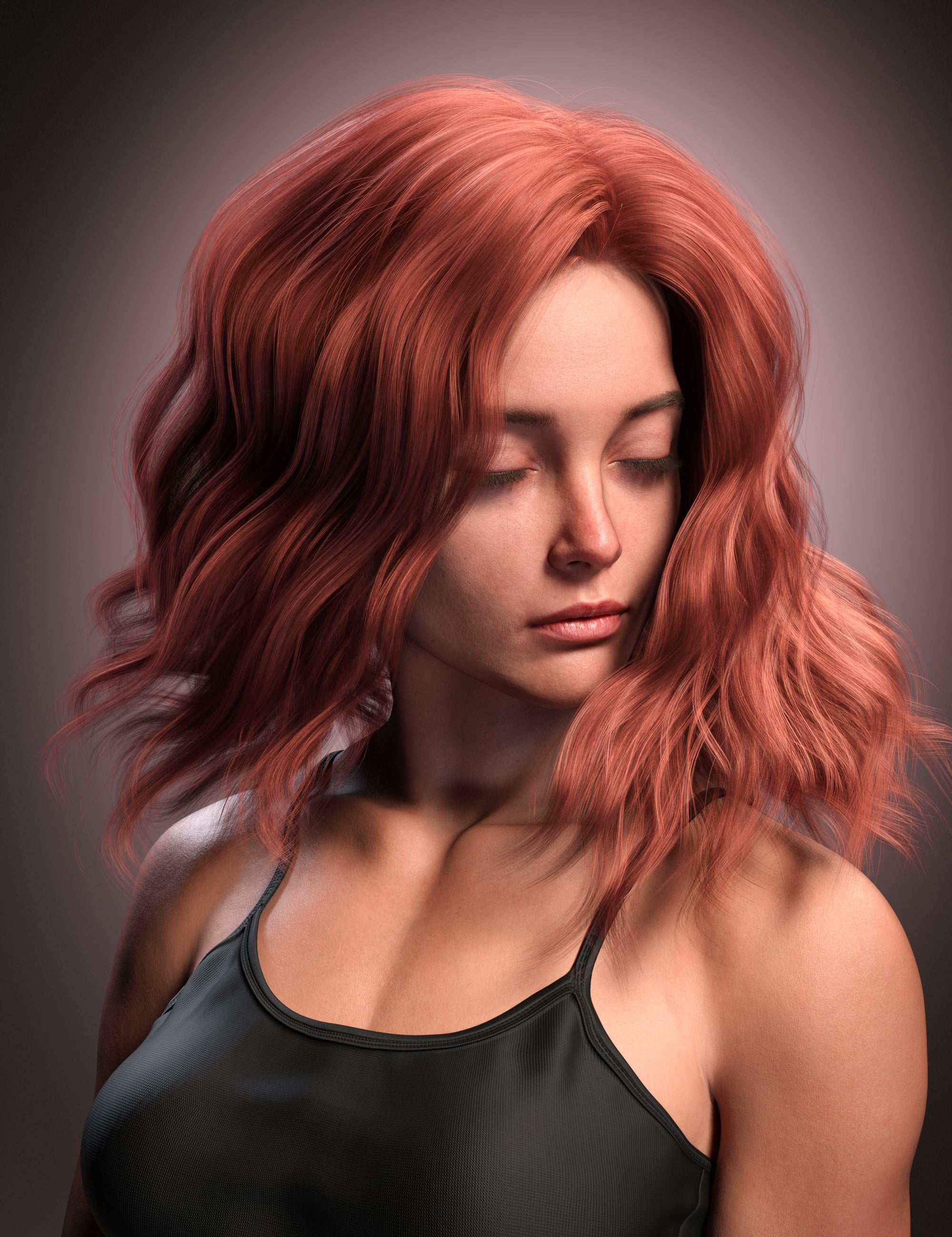 FE Lithe Princess Curl Hair 6 in 1 for Genesis 9 | Daz 3D