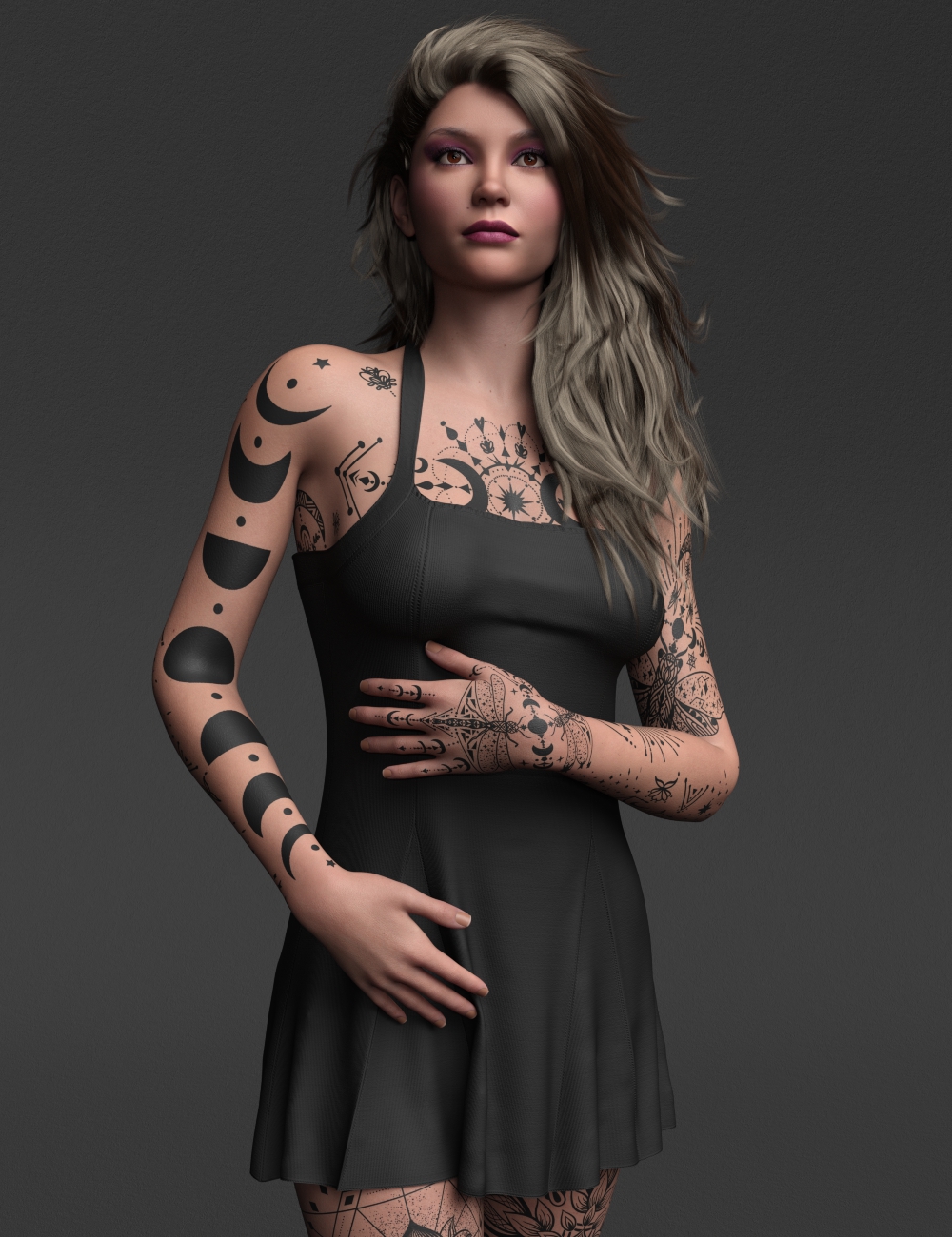 dForce Monah Dress for Genesis 9 | Daz 3D
