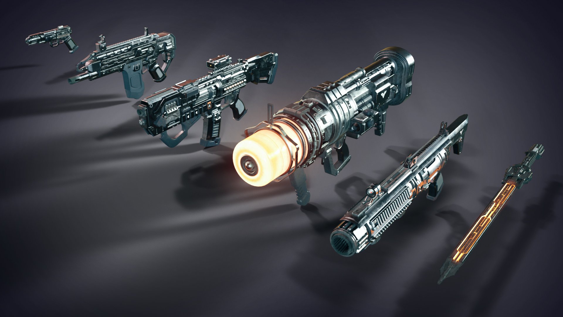 Futuristic Weapon Collection 01 | Daz 3D