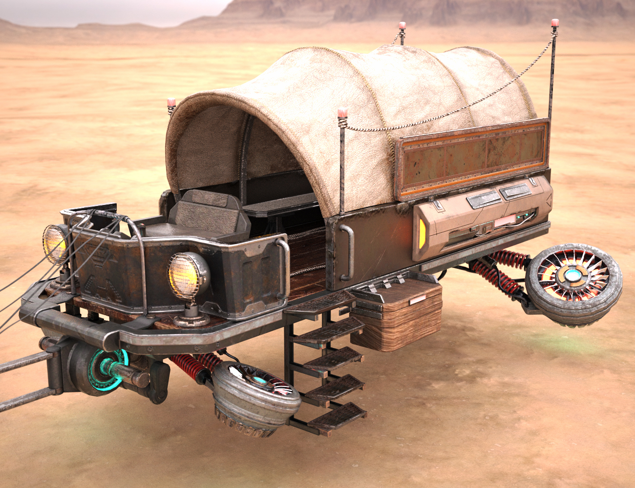 XI Futuristic Western Carriage | Daz 3D