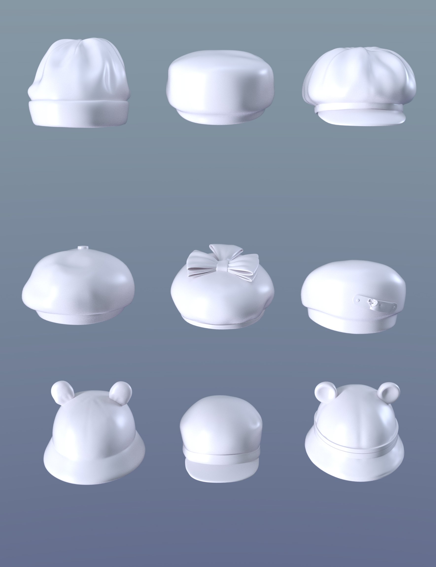 BW Urban Hats Set | Daz 3D