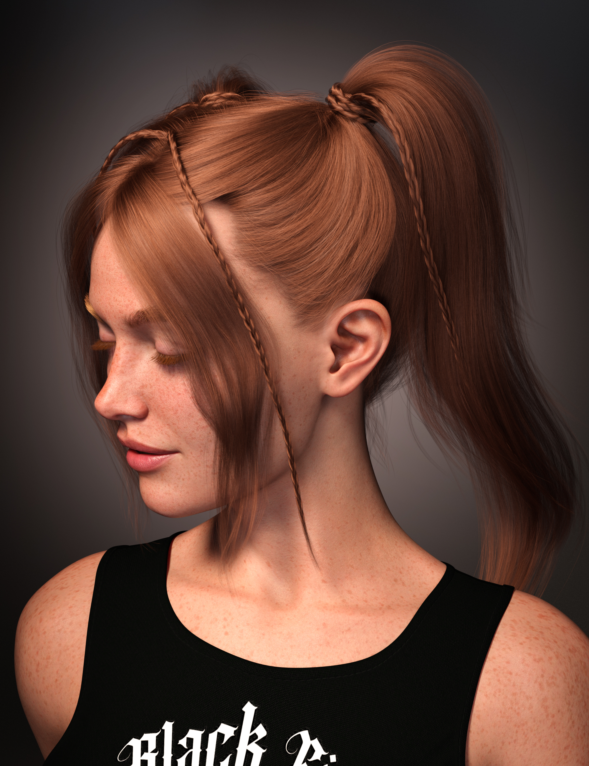 FE Ponytails Braids Hair for Genesis 9 | Daz 3D